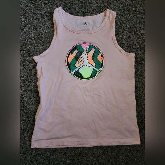 Jordan | Shirts | Air Jordan Sport Dna Light Pink Graphic Tank Top S ...